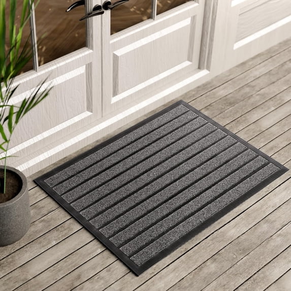 Extra Durable Door Mat - Dirt Trapping Outdoor Welcome Mats - Non-Slip ...