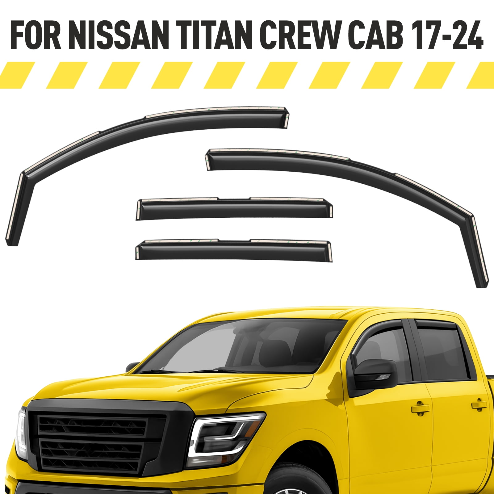 Extra Durable Window Deflectors In-Channel Window Visors Rain Guards ...