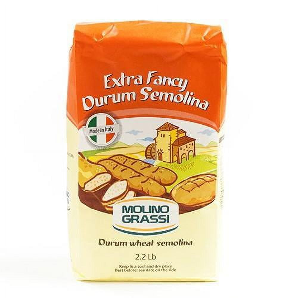 Extra Fancy Durum Wheat Semolina Flour by Molino Grassi (2.2 pound ...
