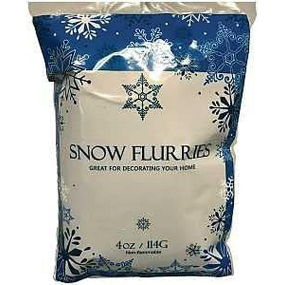Extra Fine Snow Flurries - 4 oz Bag of Fake Snow Fine Flakes for ...