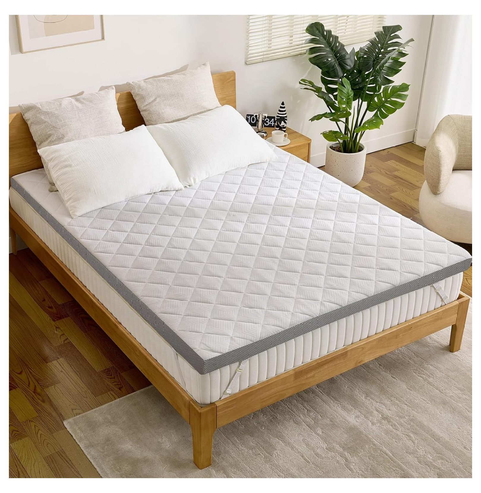 Extra Firm Mattress Topper Short King Size 3 Inch, Pain Relieving Foam ...