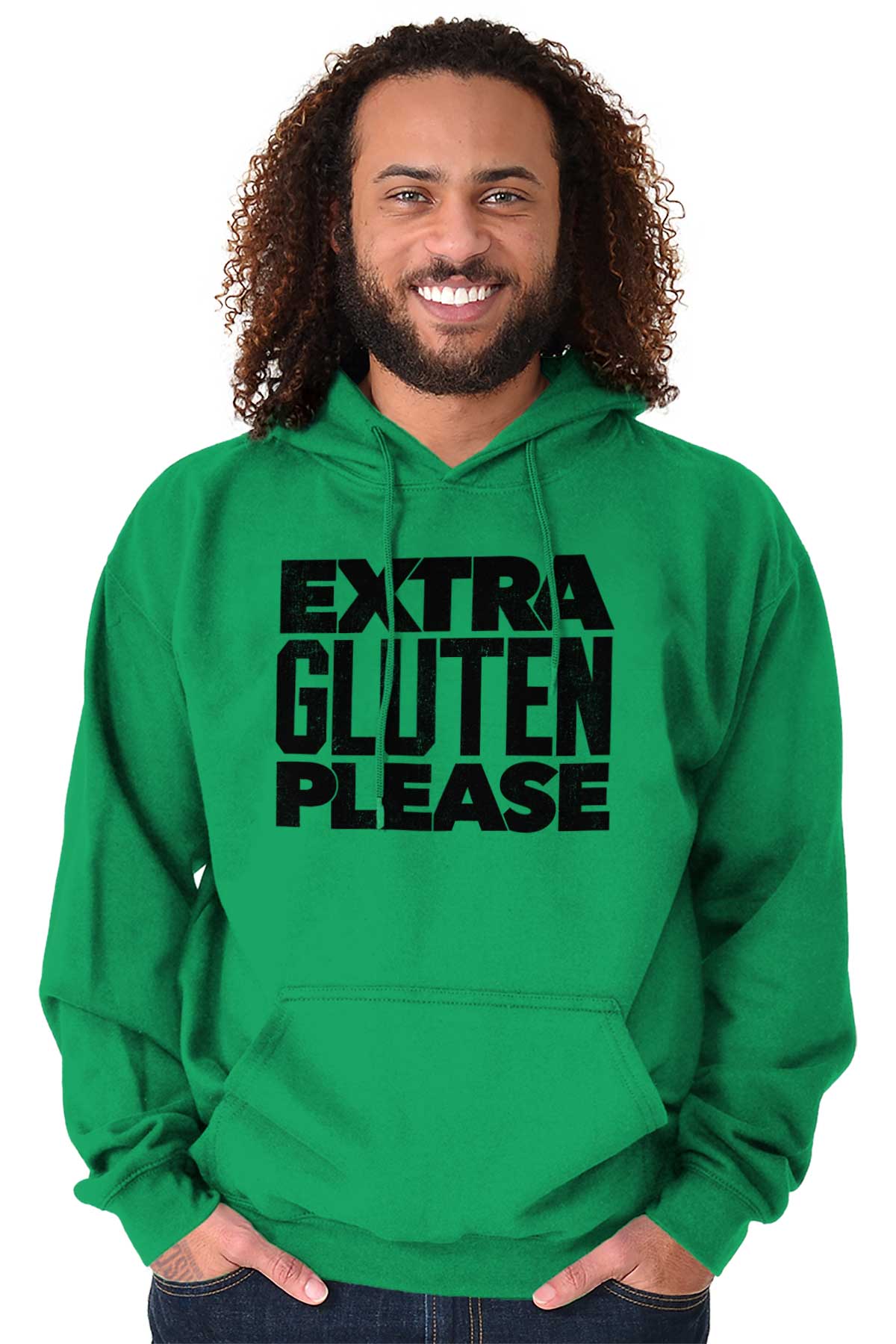 Extra Gluten Please Foodie Love Carbs Unisex Plus Size Hoodie Brisco ...