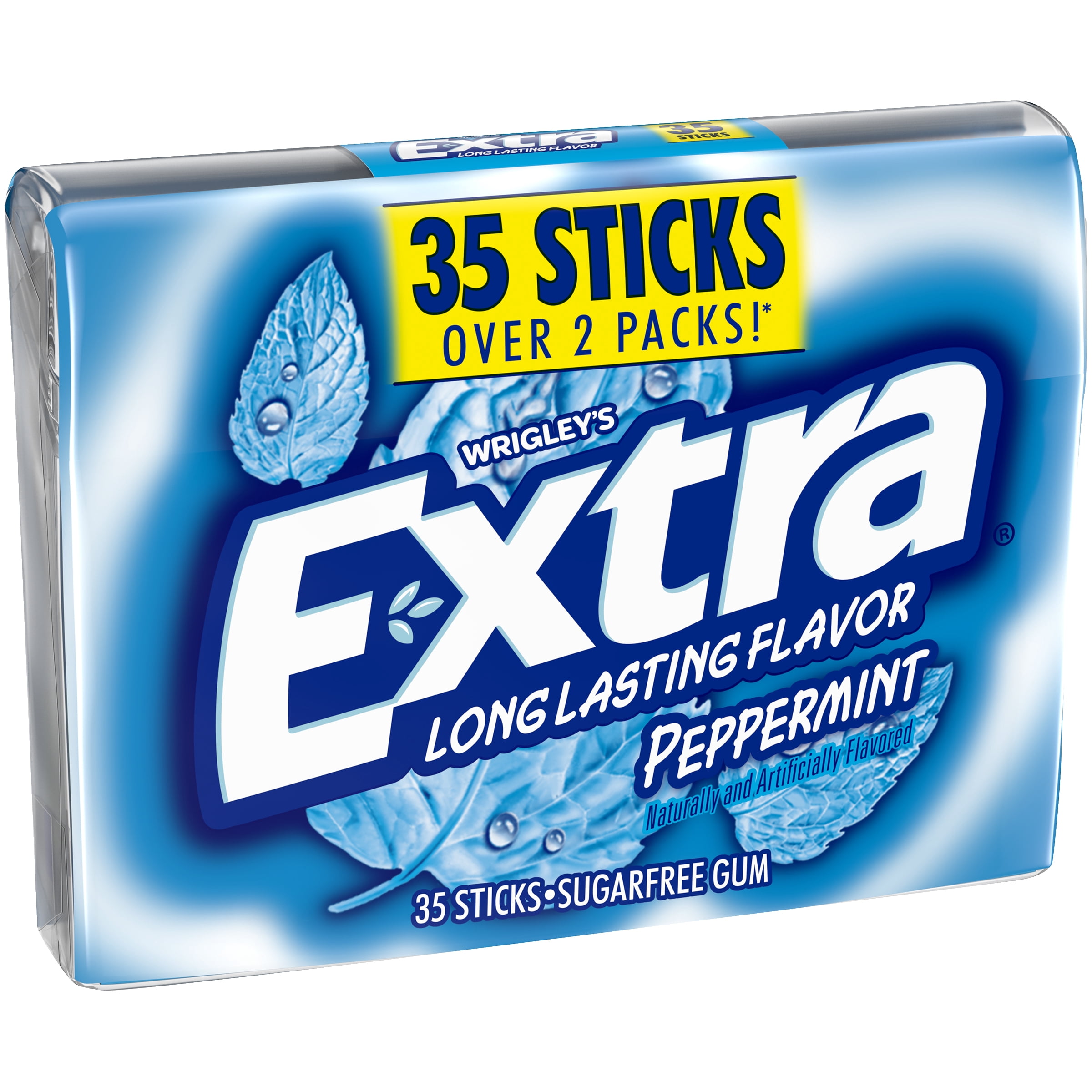 Extra Peppermint Chewing Gum 35 Stick Long Lasting Mint - Walmart.com