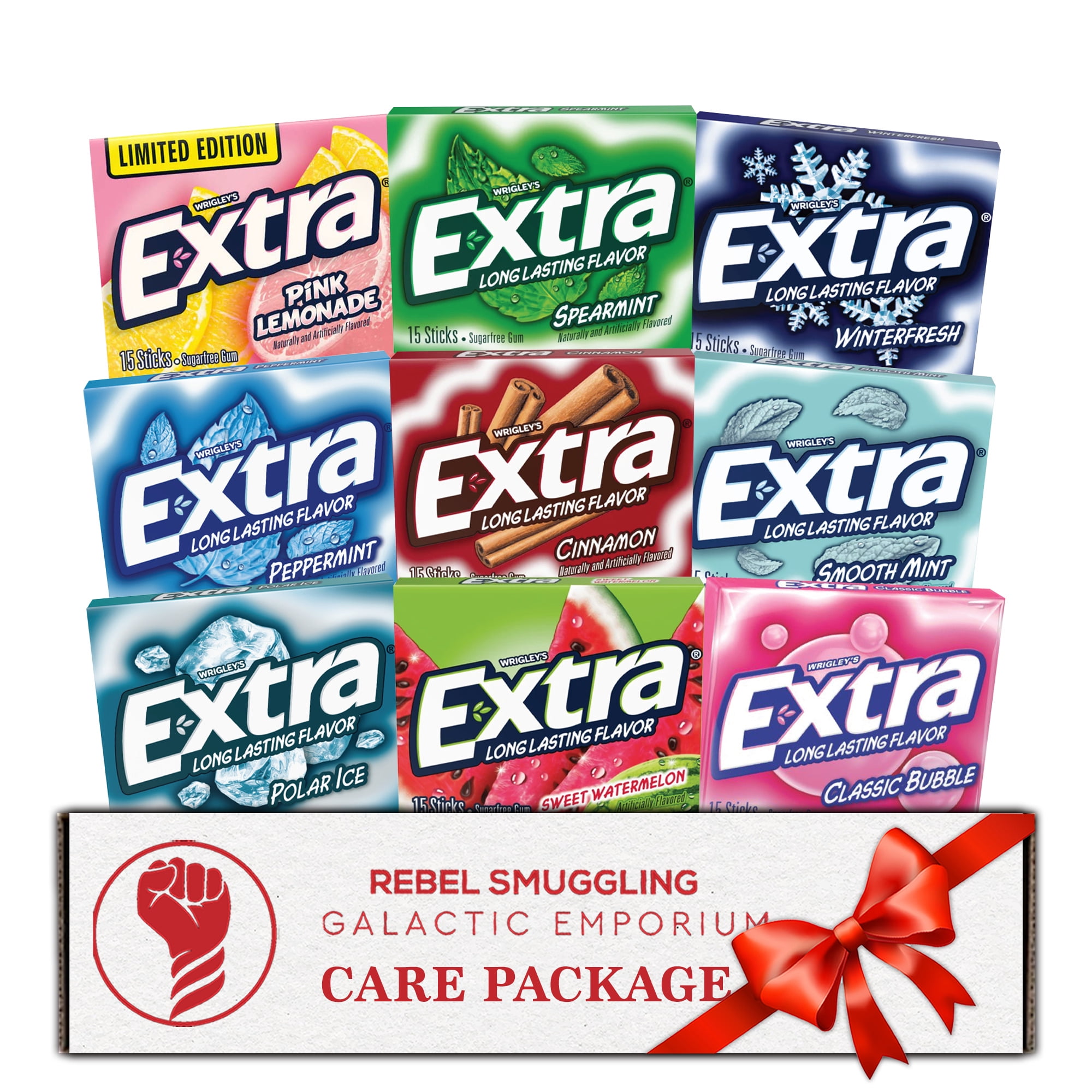 Extra Gum Variety Pack, 9 Flavors Chewing Gum, Bubble Gum, Mint ...