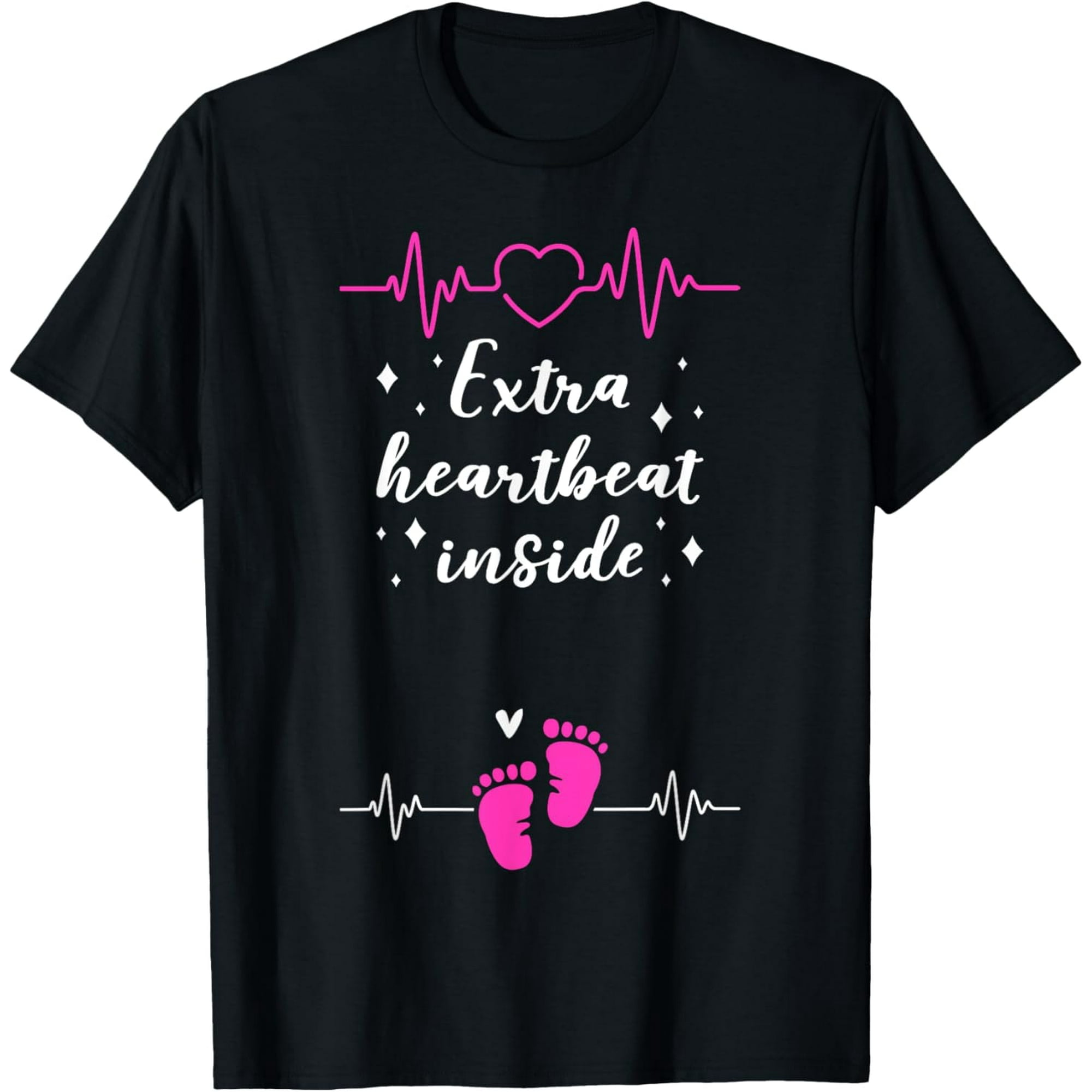 Extra Heartbeat Inside, Expecting Mom To Be Pregnancy Reveal T-Shirt ...
