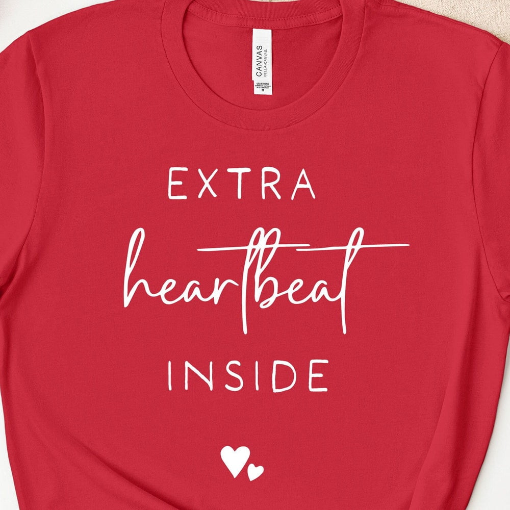 Extra Heartbeat Inside Shirt, Baby Announcement, Pregnancy Reveal ...