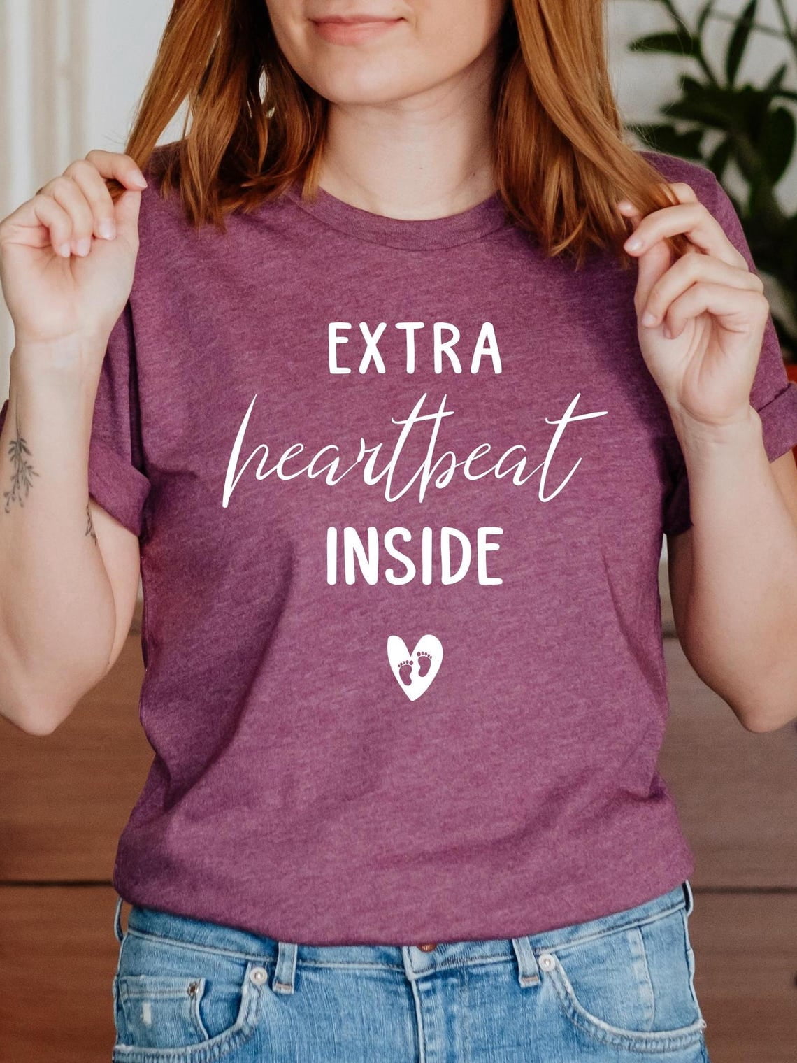 Extra Heartbeat Inside Sweatshirt, Baby Announcement, Pregnancy Reveal ...