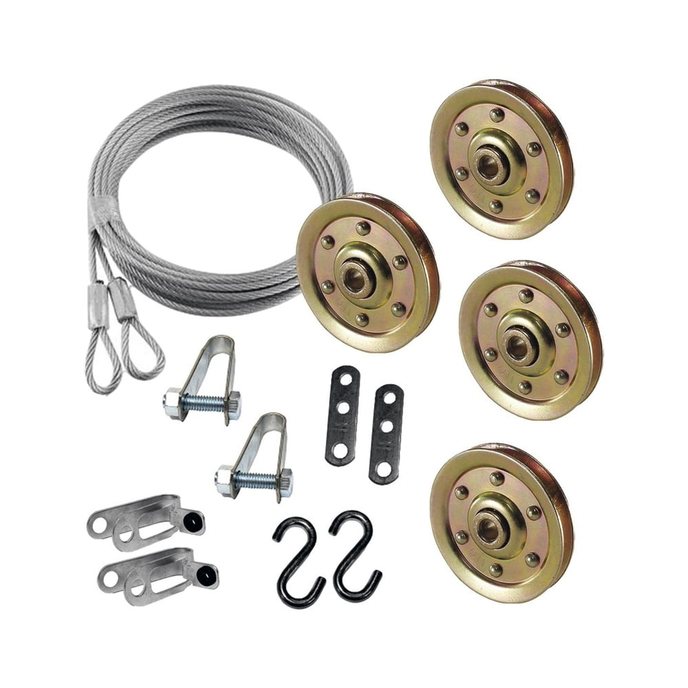 Extra Heavy Duty Garage Door Pulley 3 Inch Safety Cable Complete Set ...