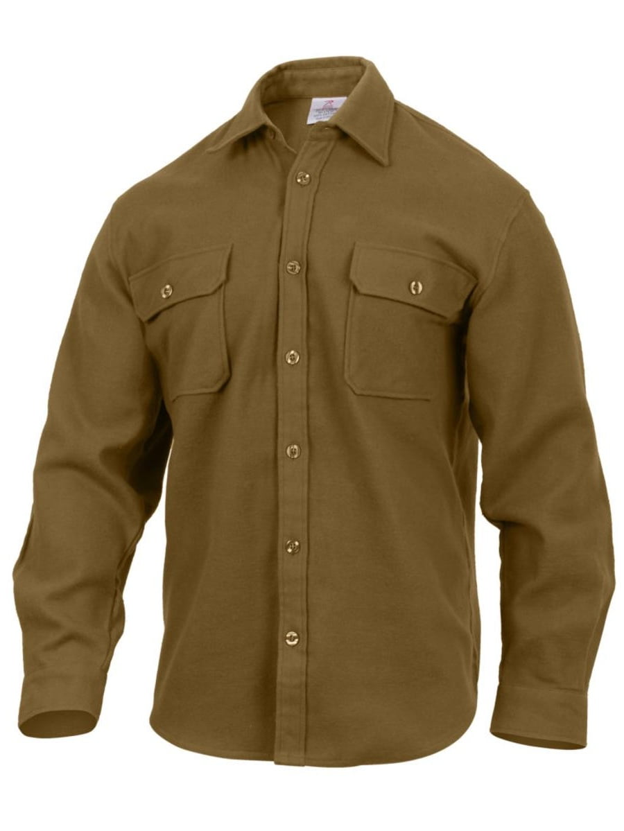 Extra Heavyweight Brawny Flannel Shirt, Solid Colors - Walmart.com