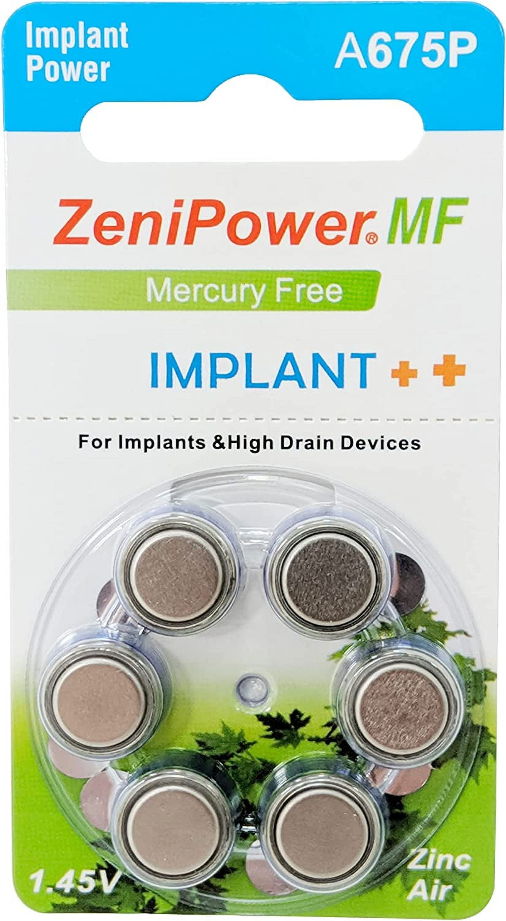 Extra High Power Cochlear Implant BTE Speech Processor Batteries Zinc ...