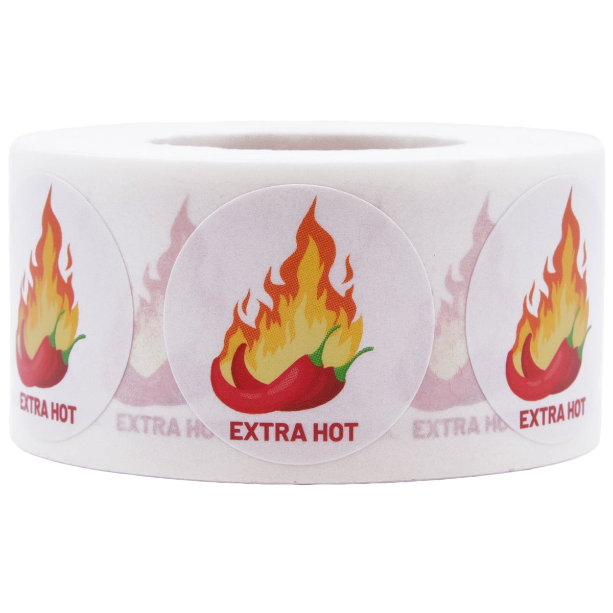 Extra Hot Spice Level Grocery Labels | 500 Pack - 1" Round - Walmart.com