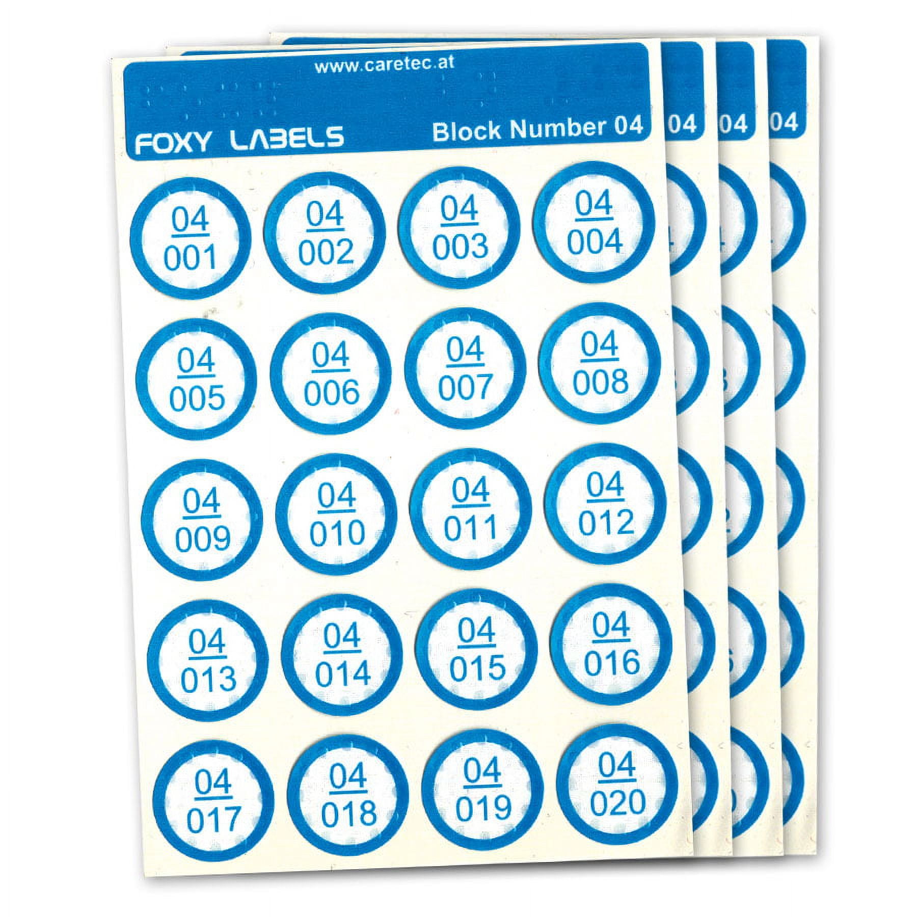Extra Labels for Foxy Reader Talking Label Reader- Set 4- 240 Labels ...