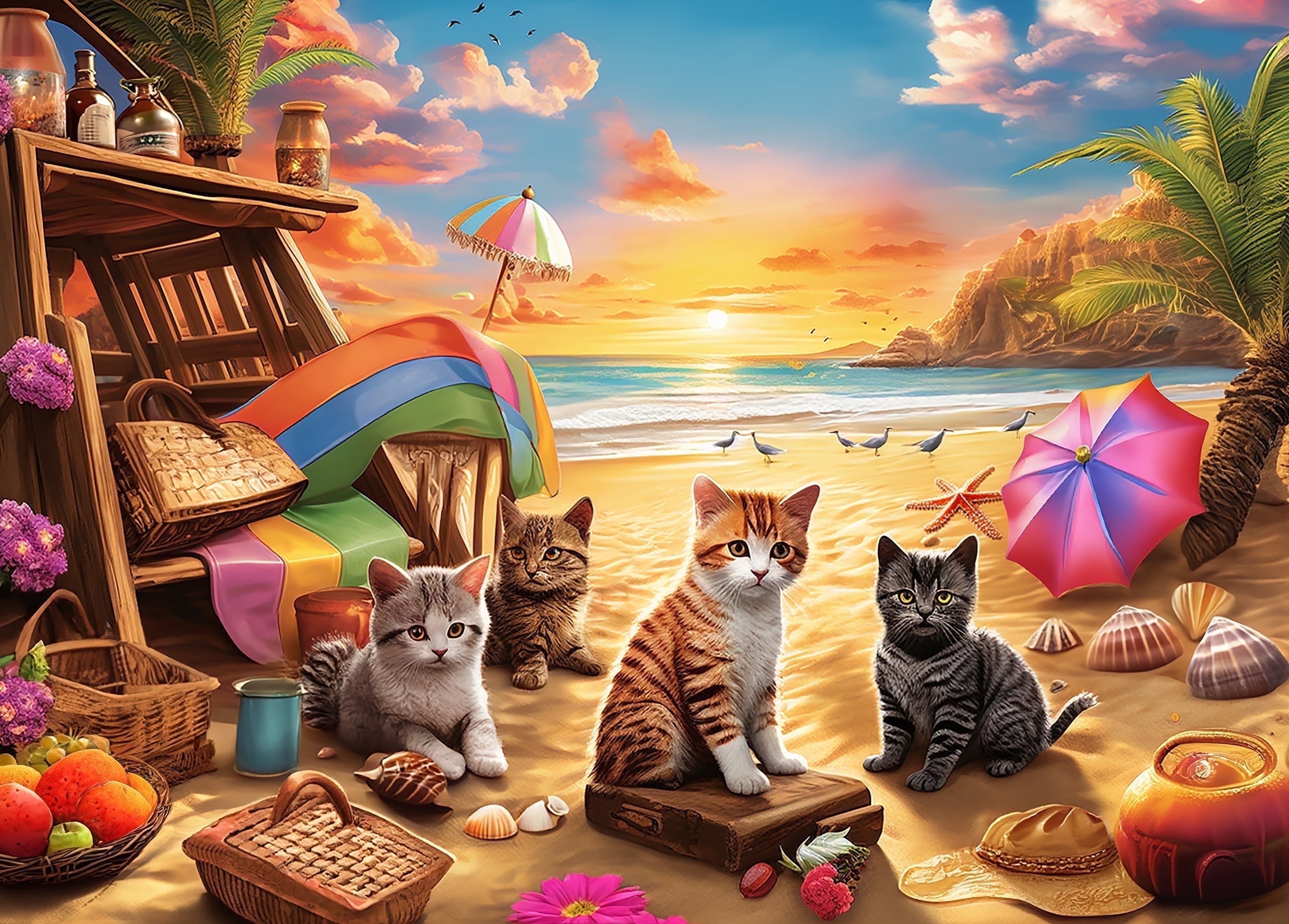 Extra Large 100 Piece Jigsaw Puzzles for Adults - Large Piece Puzzles ...