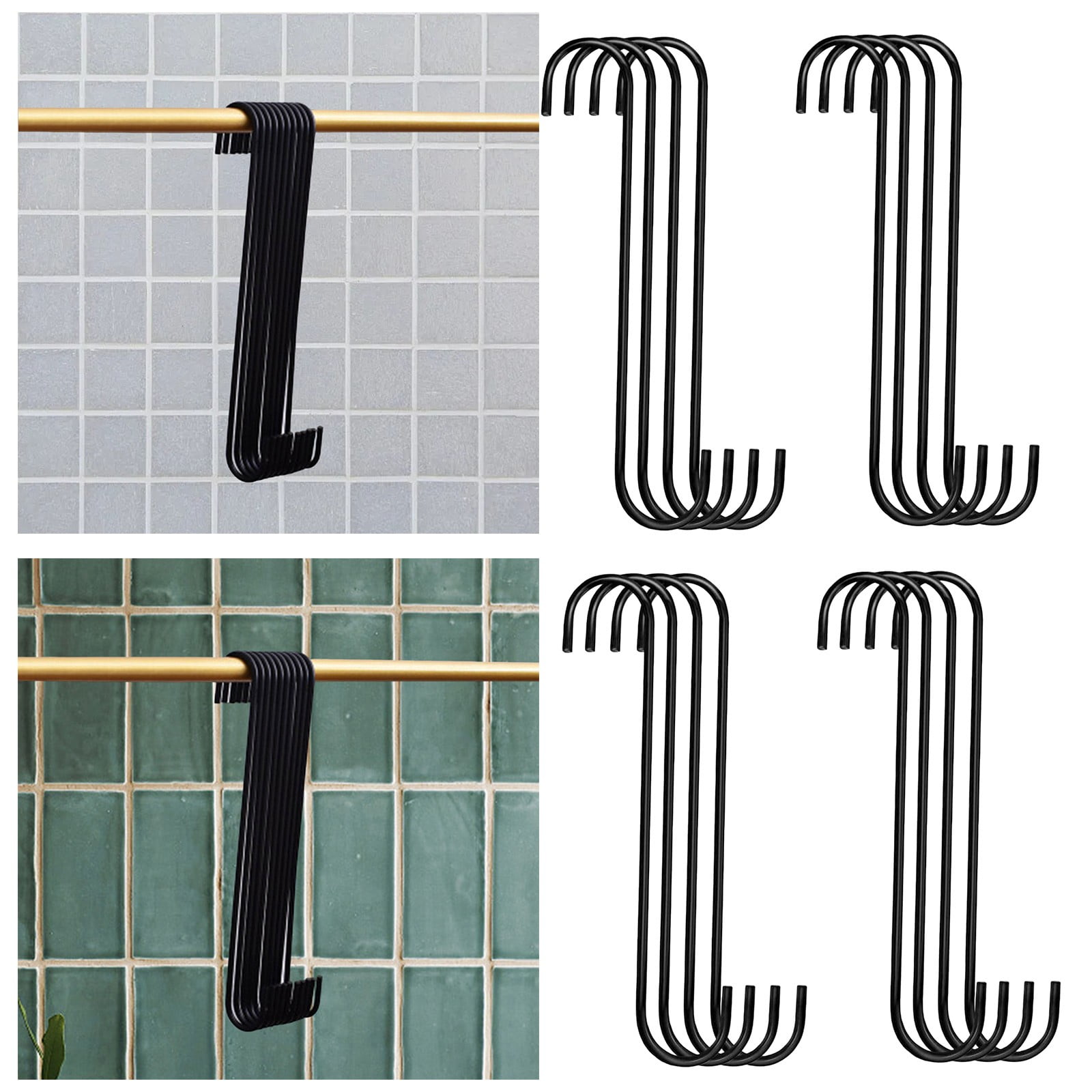 Extra Large 12 Inch S Hooks For Hanging S Shaped Hook Heavy Duty Black ...