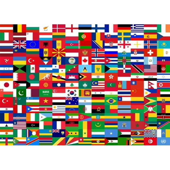 Extra Large 15ft x 8ft Polyester International Flags Backdrop for ...