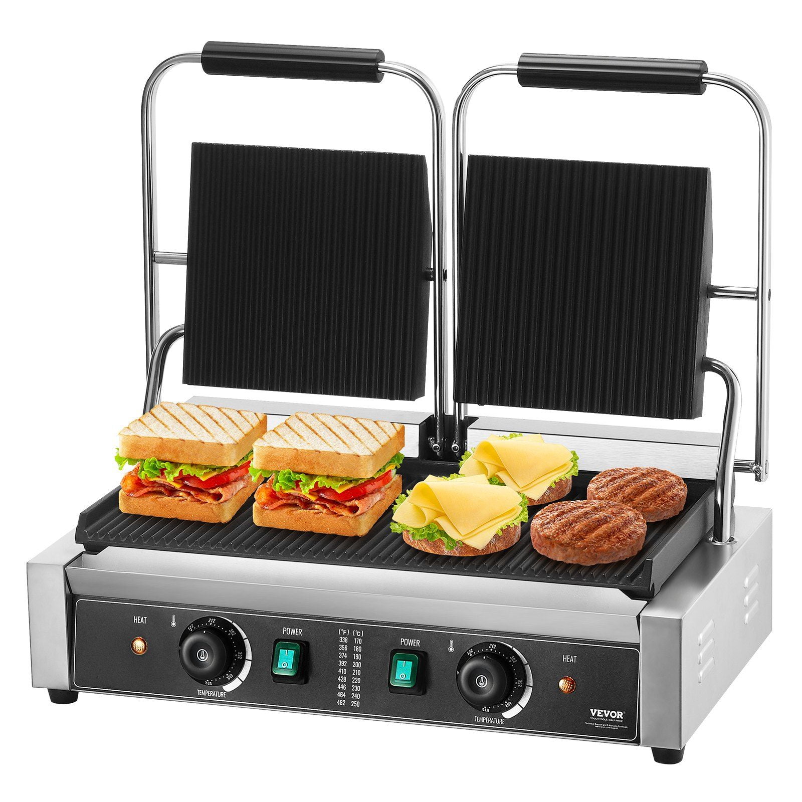 "Extra-Large 19x9 Inch Commercial Panini Press - Electric Sandwich ...