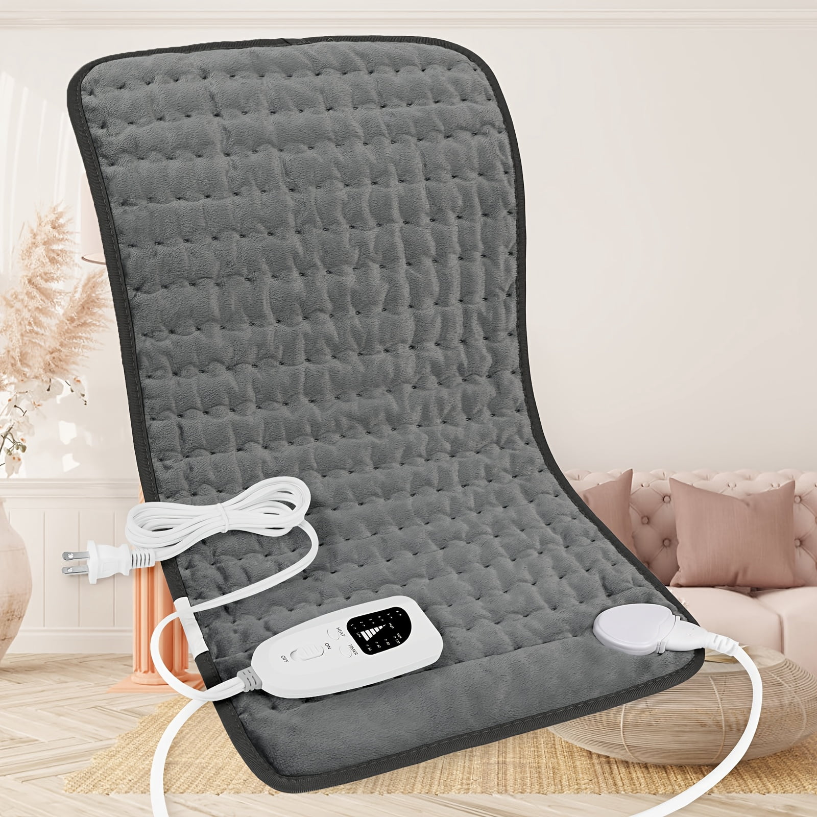 Extra Large 24x12" Heating Pad - 6 Temp Levels, Auto Shutoff, Machine ...