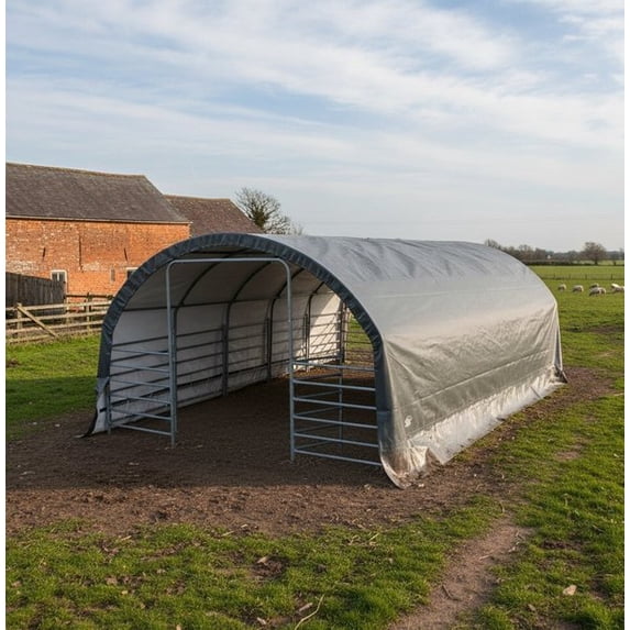 Extra Large 26ft x 13ft x 8ft Livestock Shelter – 305gsm UV Waterproof ...