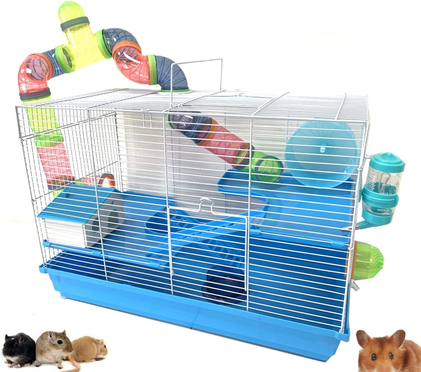 Extra Large 3-Levels Expandable and Customizable Hamster Habitat Rodent ...