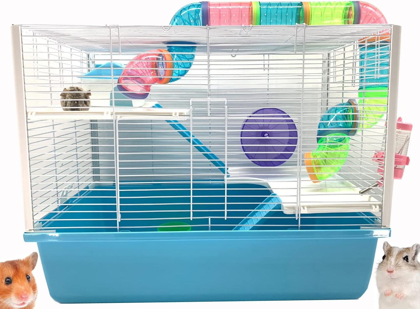 Extra Large 3-Levels Habitat Dwarf Hamster Mansion Mouse House for ...