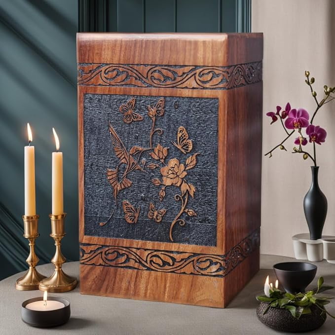 Extra Large 350 lbs - Wooden Urn Box - Decorative Urns - Burial Urns ...