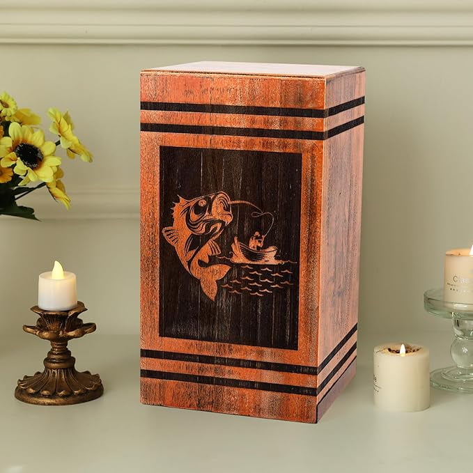 Extra Large 350 lbs - Wooden Urn Box - Decorative Urns - Burial Urns ...