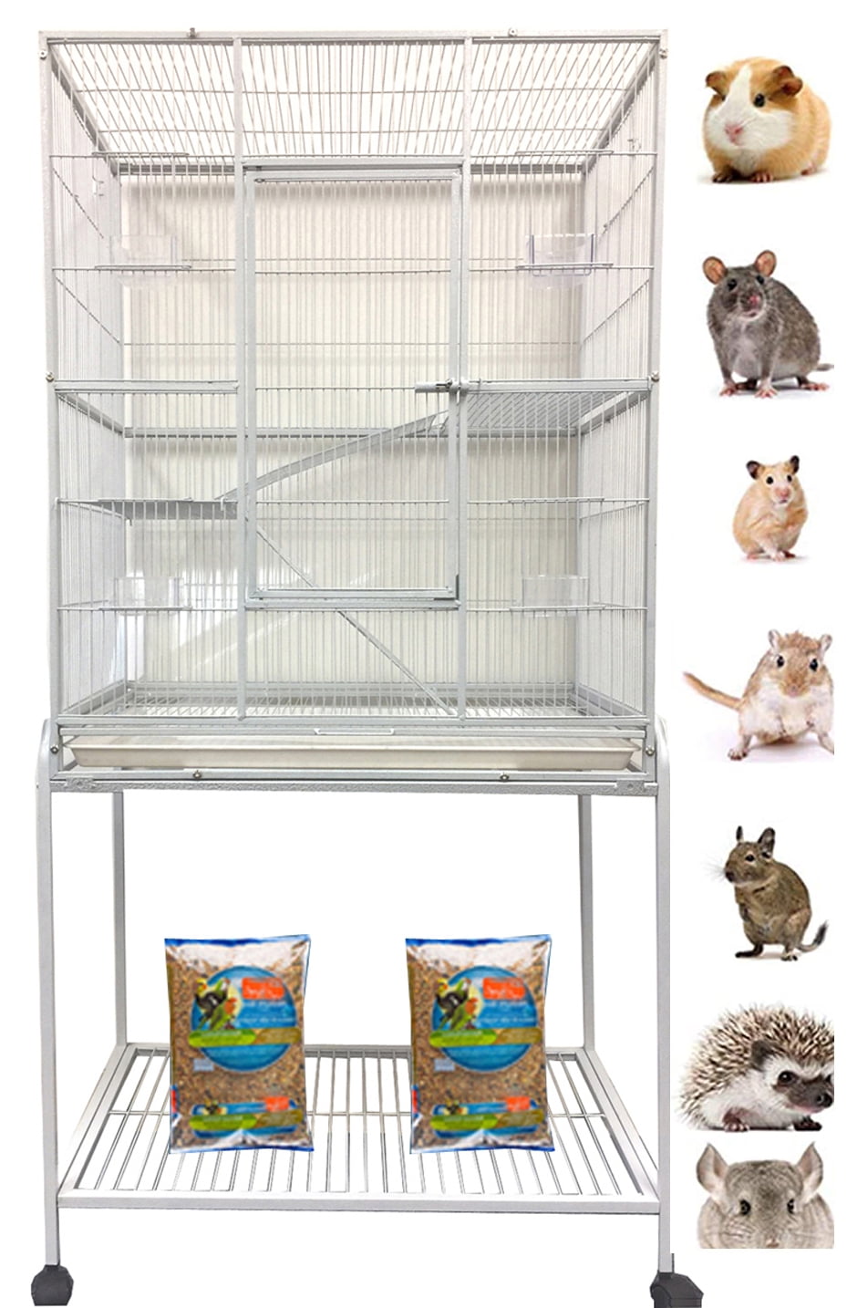 Extra Large 4-Tiers Small Animal Critter House Habitat Cage With Narrow ...