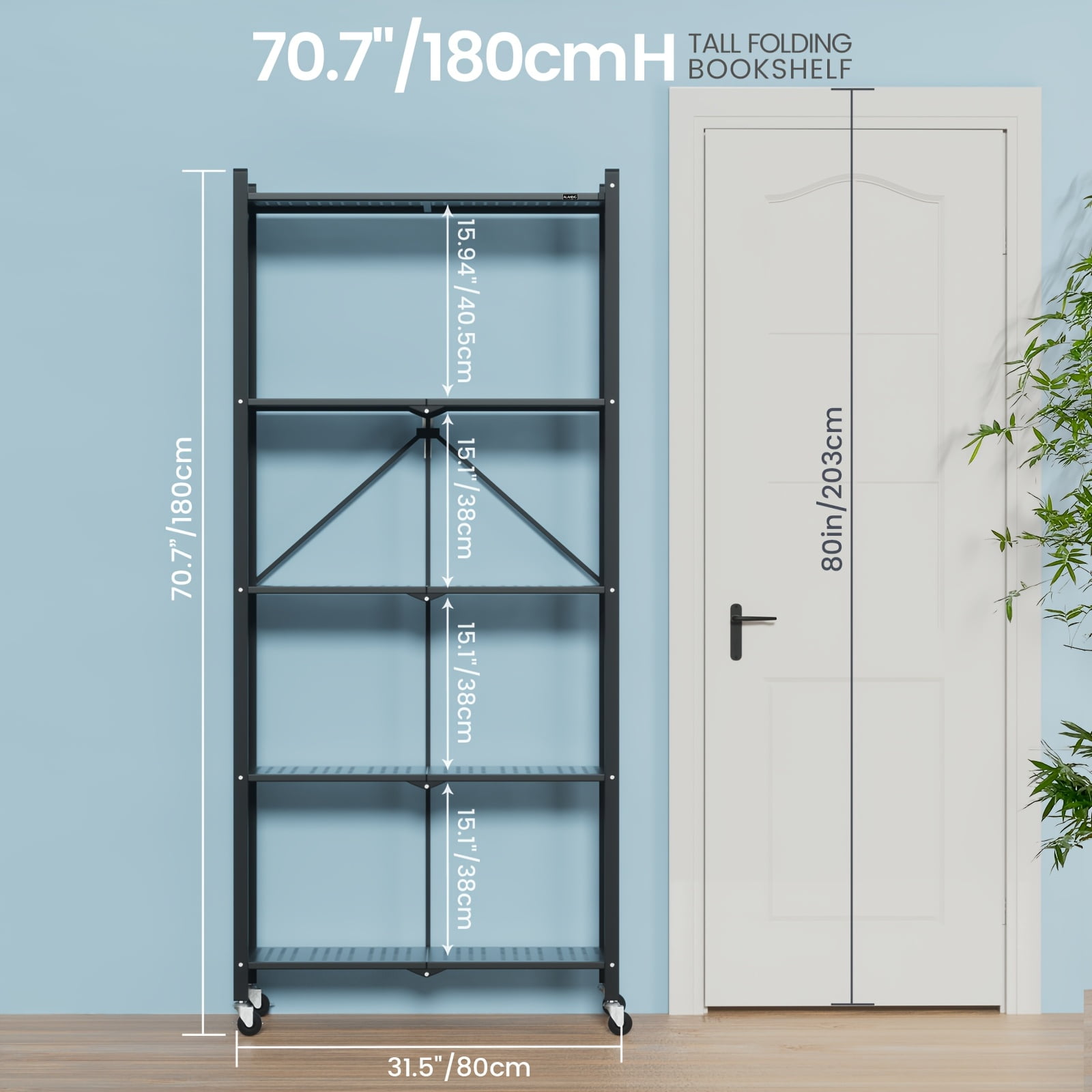 Extra Large 550 LB Storage Shelves, Heavy Duty Folding Metal Rack, Tool ...