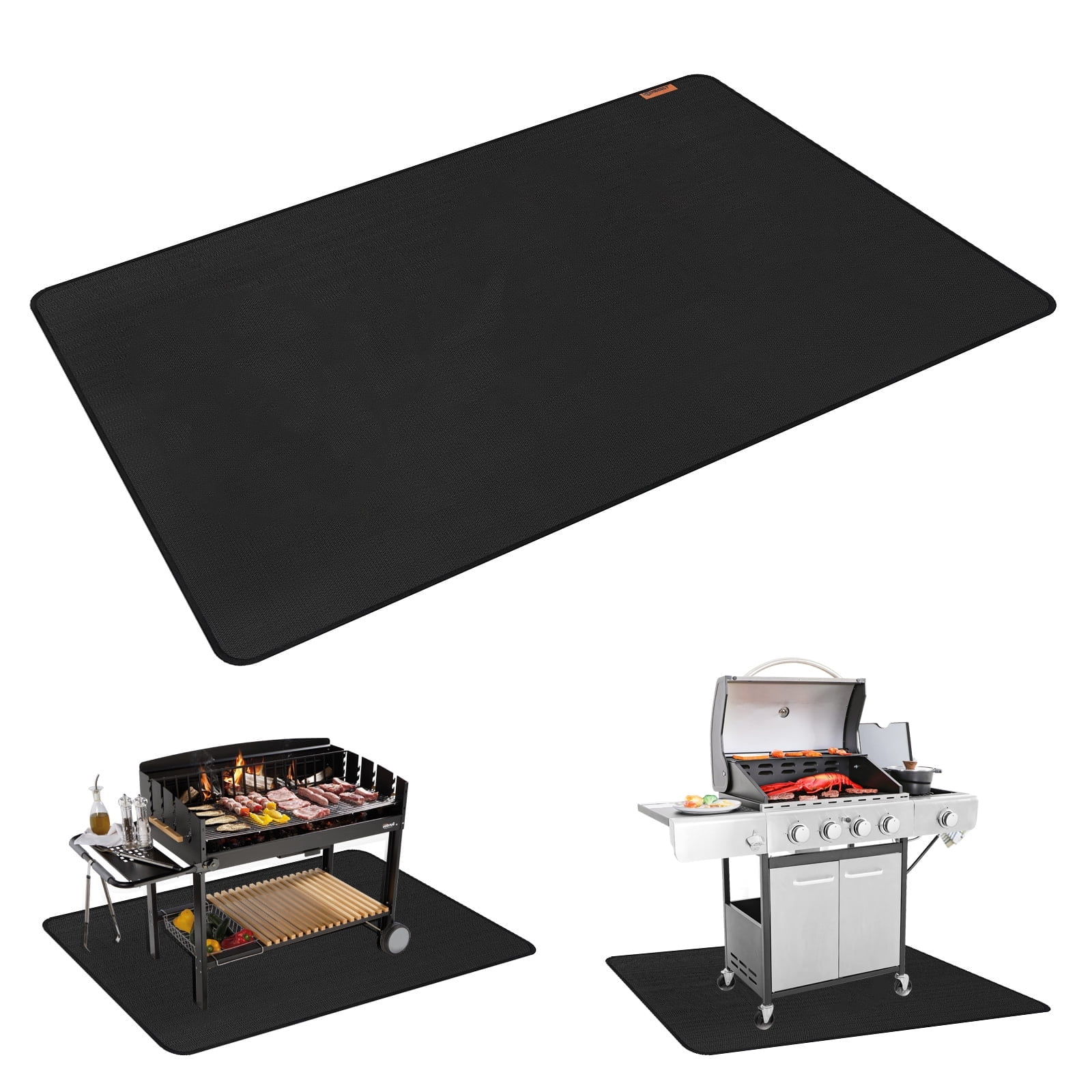 Extra Large 76 x 50 Inch Under Grill Mat for Outdoor Grill, Double ...