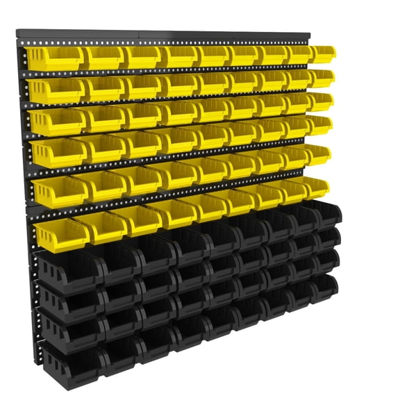 Extra Large 90PCS Wall Mounted Storage Bins Organizer, Plastic Screw ...