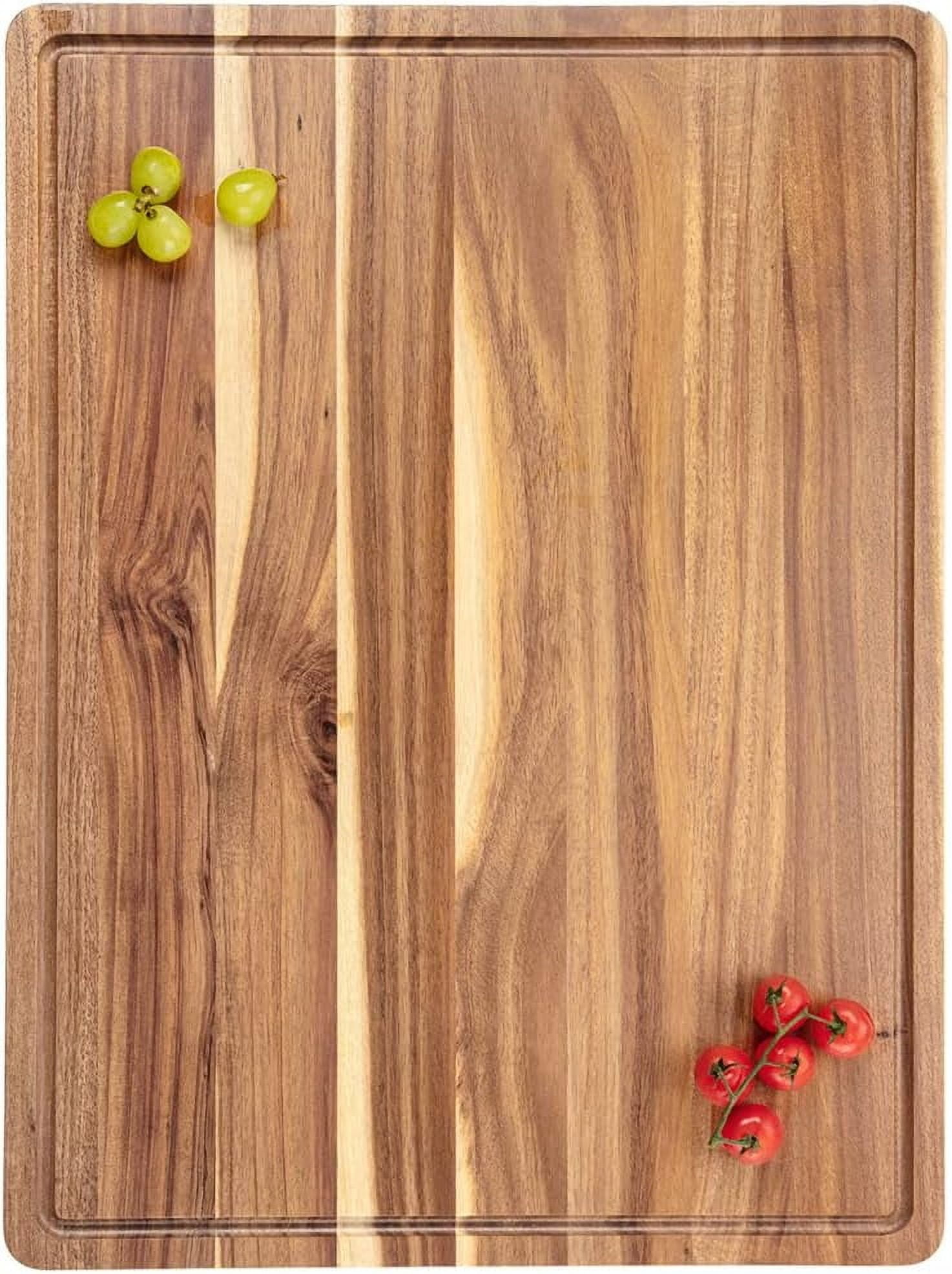Extra Large Acacia Wood Cutting Board, 24" x 18" Butcher Block with ...