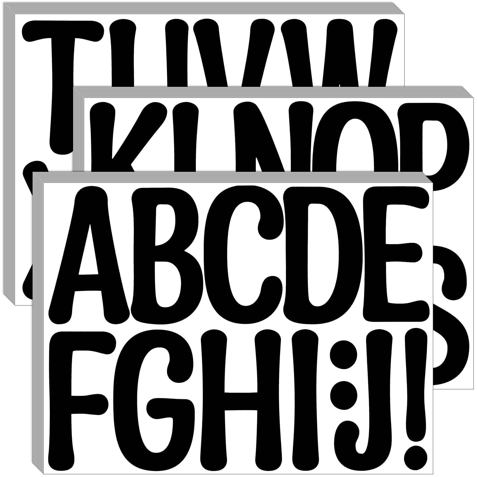 Extra Large Alphabet Stickers, 30 Sheets 4 Inch Vinyl Letter Stickers ...