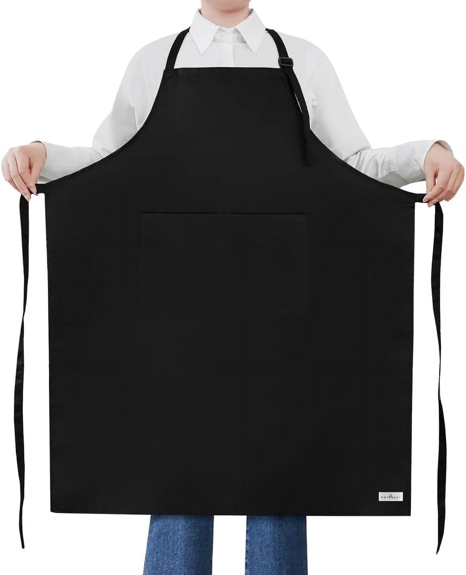Extra Large Apron for Men Adjustable Bib Aprons with 2 Pockets Cooking ...