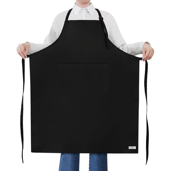 Extra Large Apron for Men Adjustable Bib Aprons with 2 Pockets Cooking ...