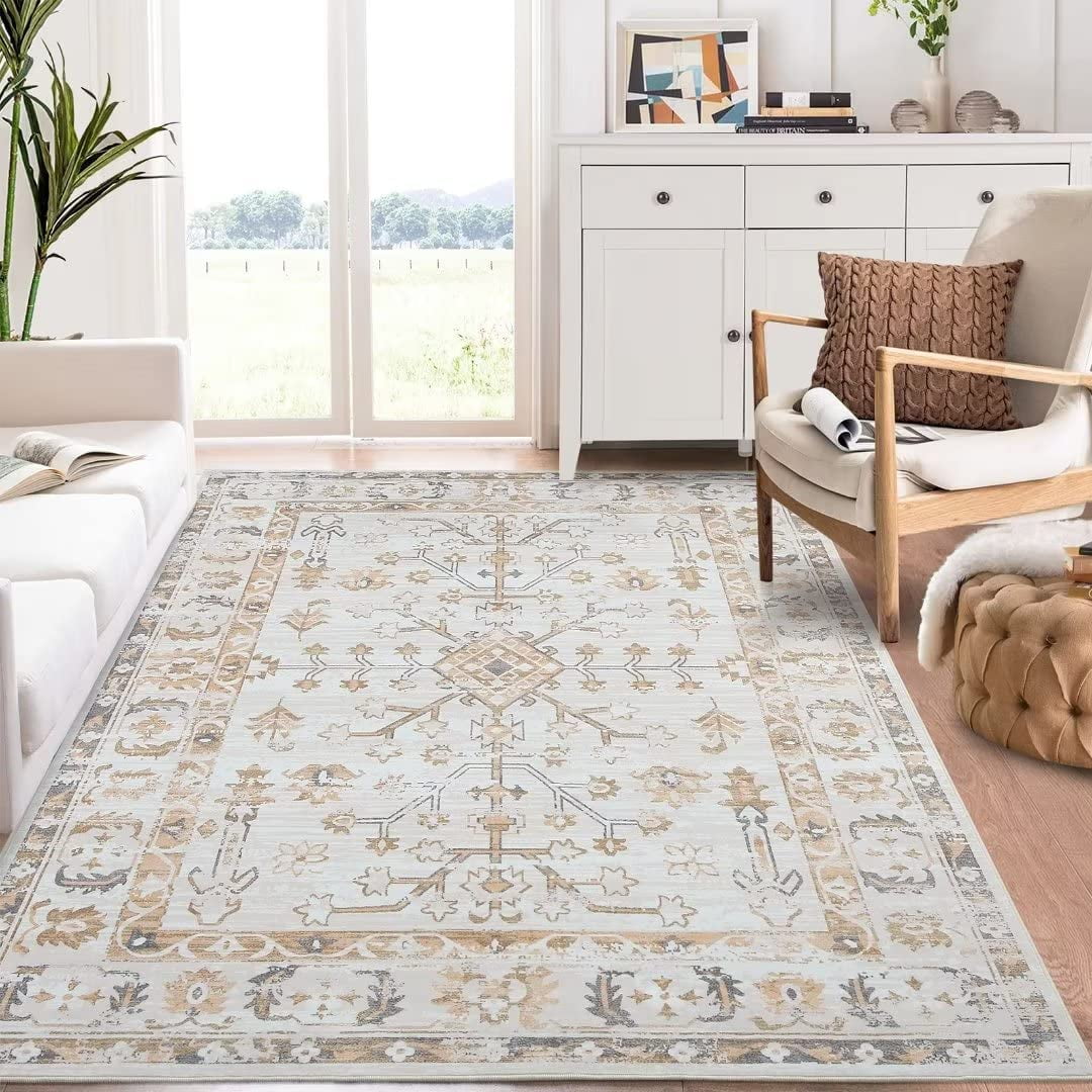 Extra Large Area Rug 9x12 Persian Bedroom Rugs Boho Rug Distressed ...