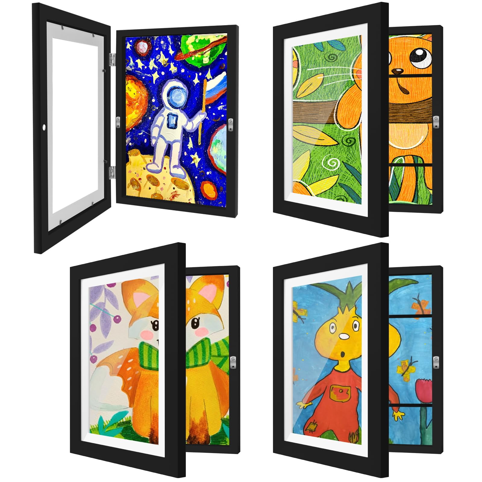 [Extra Large]Art Frames 10x12.5 Inch 4 Pack Artwork Flip Frame ...
