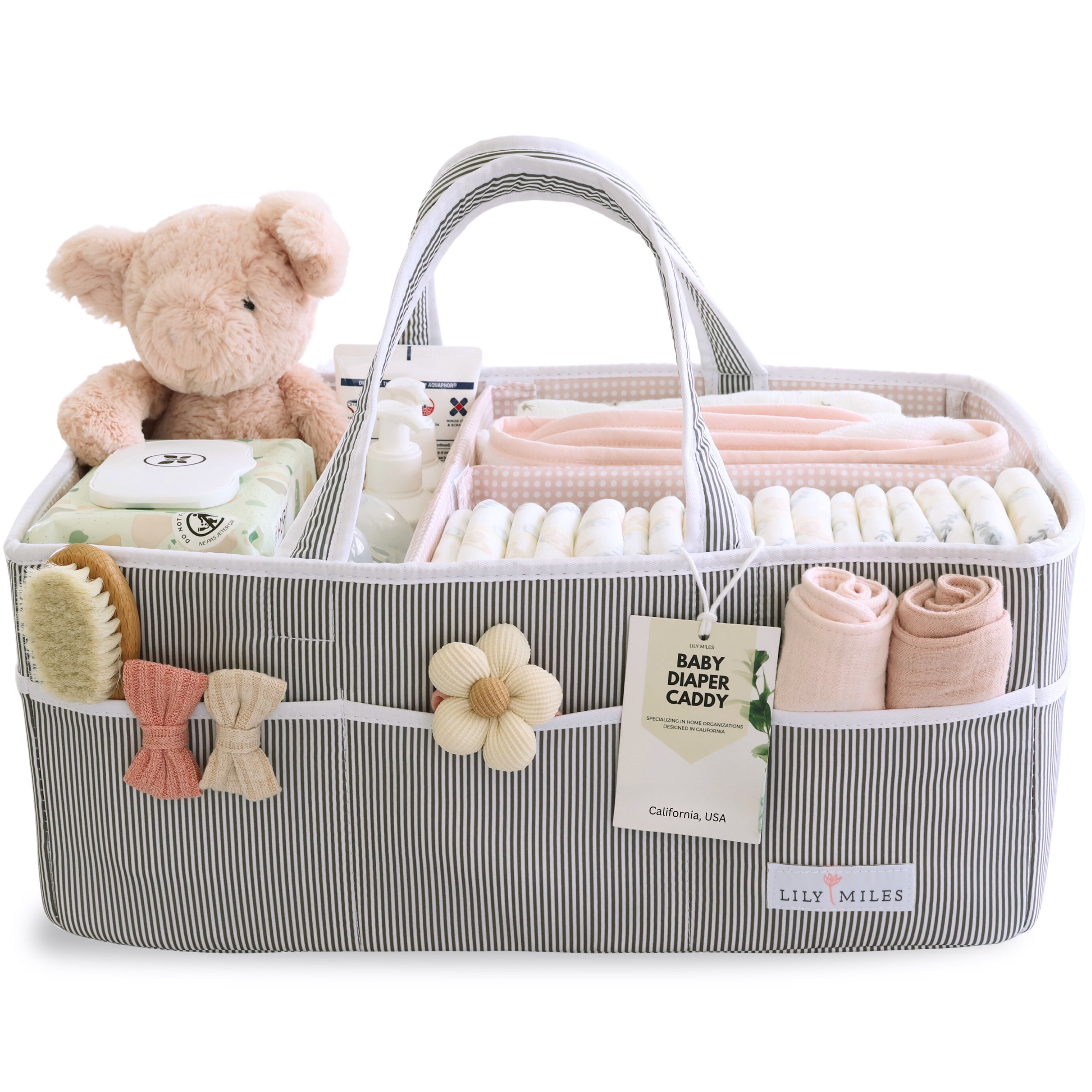 Extra Large Baby Diaper Caddy Organizer - Baby Shower Gift for Baby ...
