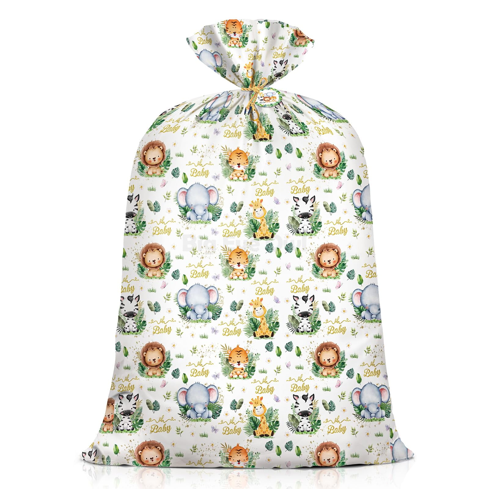 Extra Large Baby Shower OIF8 Plastic Gift Bags 70"x 40" Jumbo Safari ...