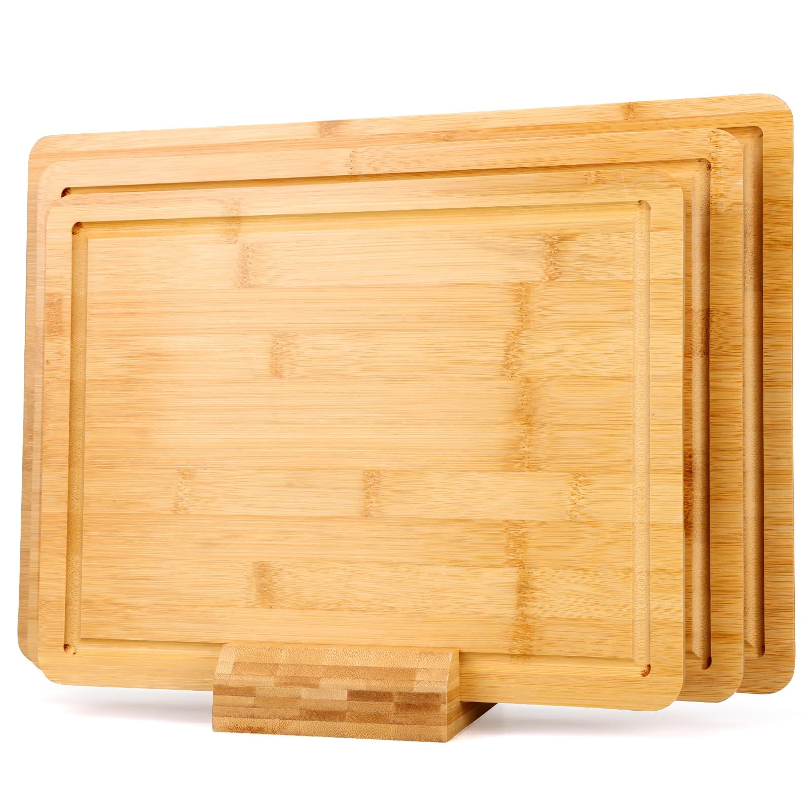 Extra Large Bamboo Cutting Board Set of 3 Bamboo Chopping Board With ...