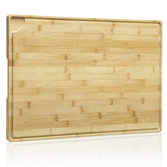 Extra Large Bamboo Cutting Board for Kitchen, 24x16 inch with Deep ...