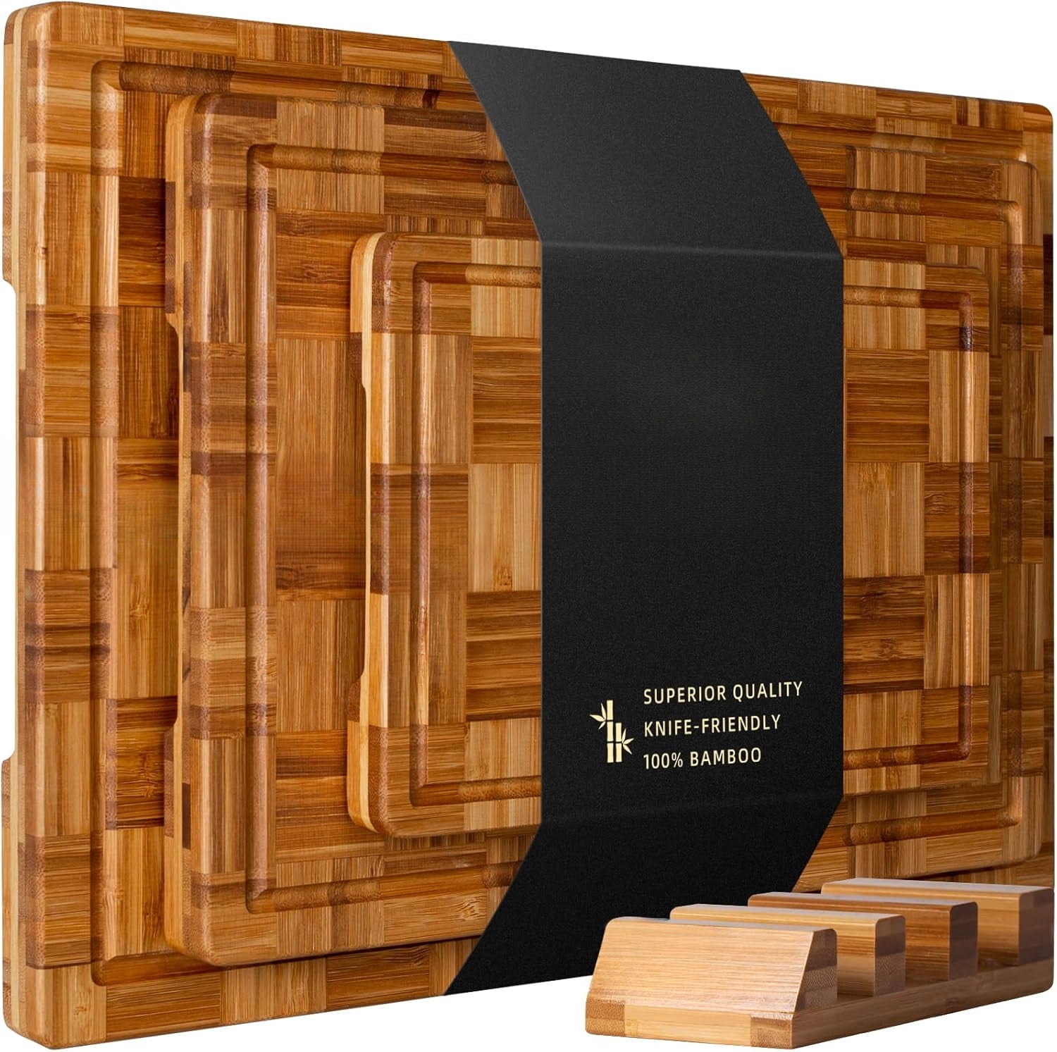 Extra Large Bamboo Cutting Boards, (Set of 3) Chopping Boards with ...