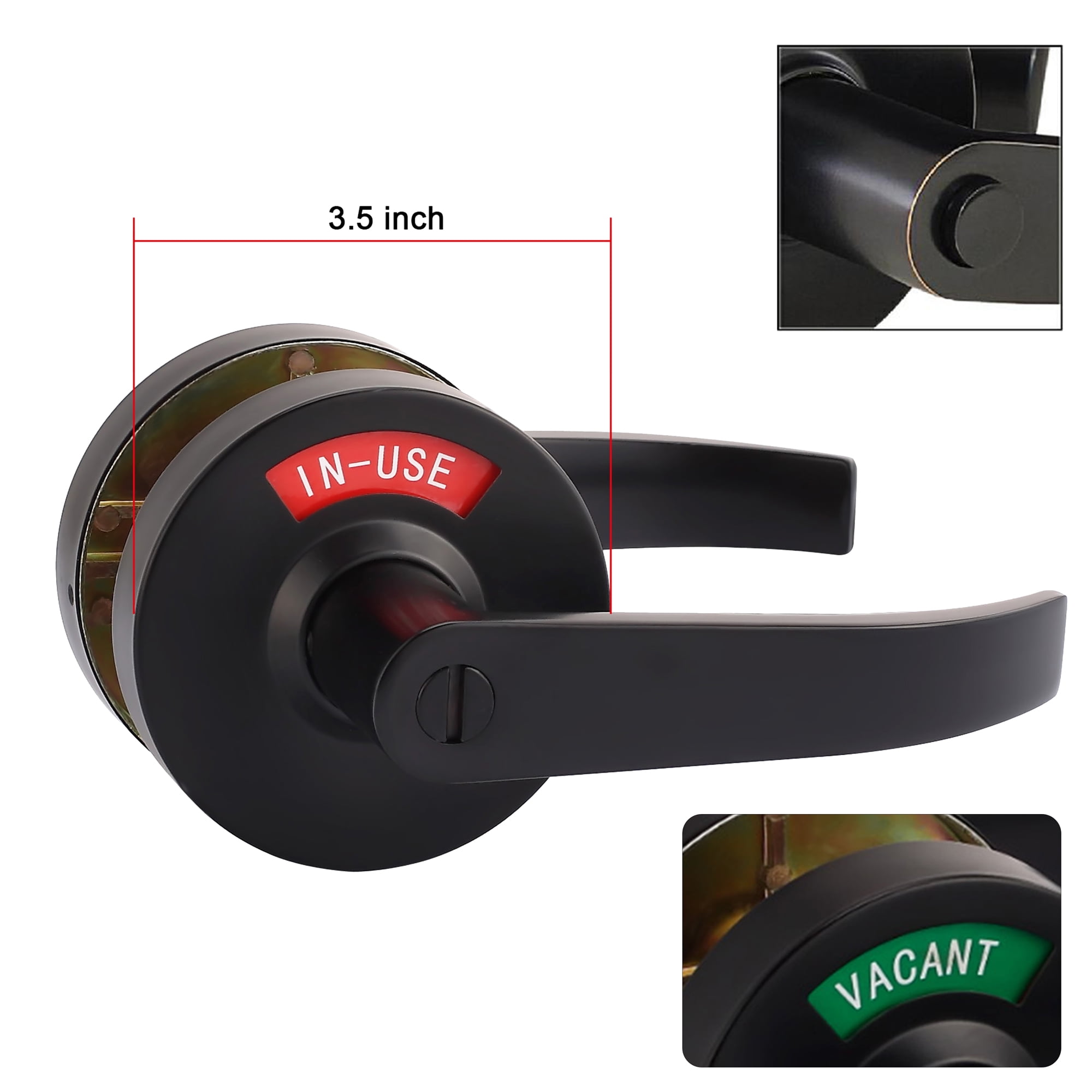 Extra Large Bathroom Privacy Lever Lock with Large Inuse or Vacant ...