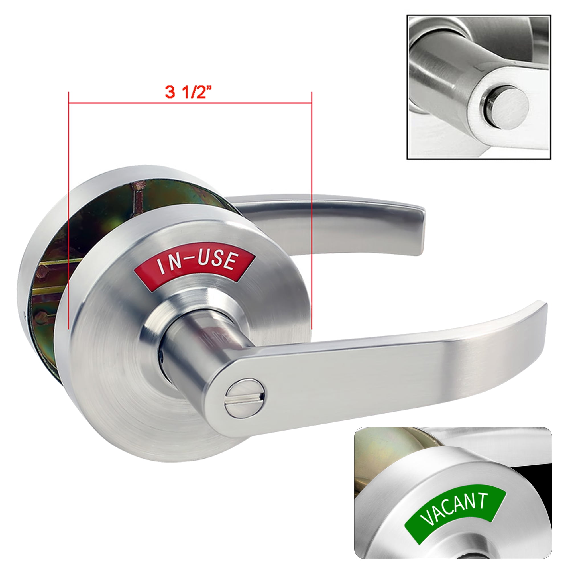 Extra Large Bathroom Privacy Lever Lock with Large Inuse or Vacant ...