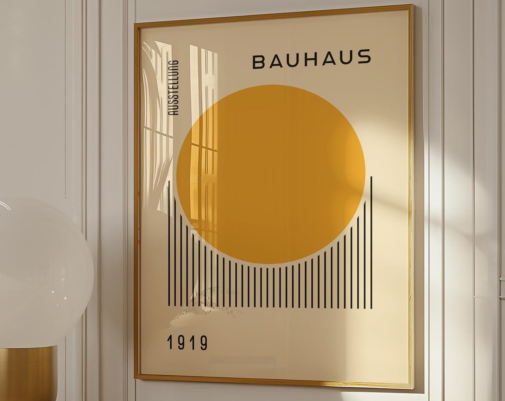 Extra Large Bauhaus Wall Art for Home Poster Modern Art for Office Decor Yellow Wall Art ...