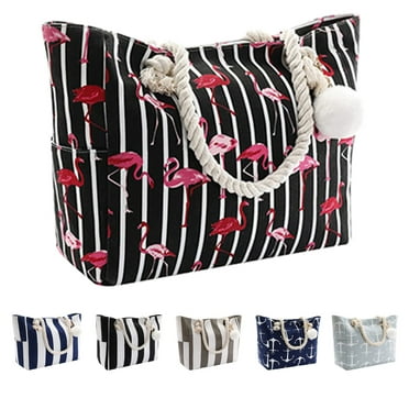oscaurt Beach Bag Large Beach Tote Bag for Women Travel Weekender Bag with Zipper Waterproof ...