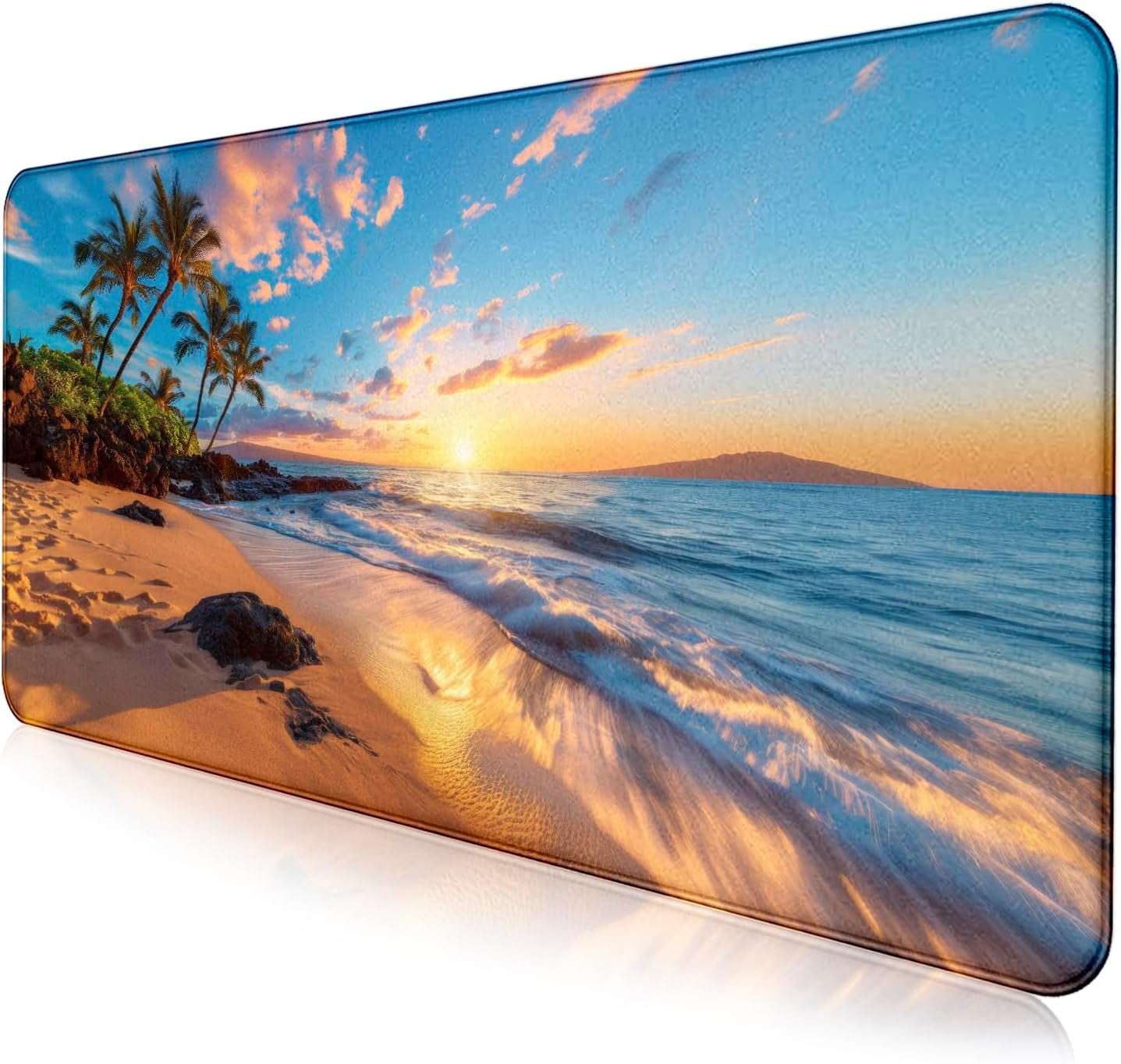 Extra Large and Beautiful Sunset Ocean Scenery Game Mouse Pad, Extended ...