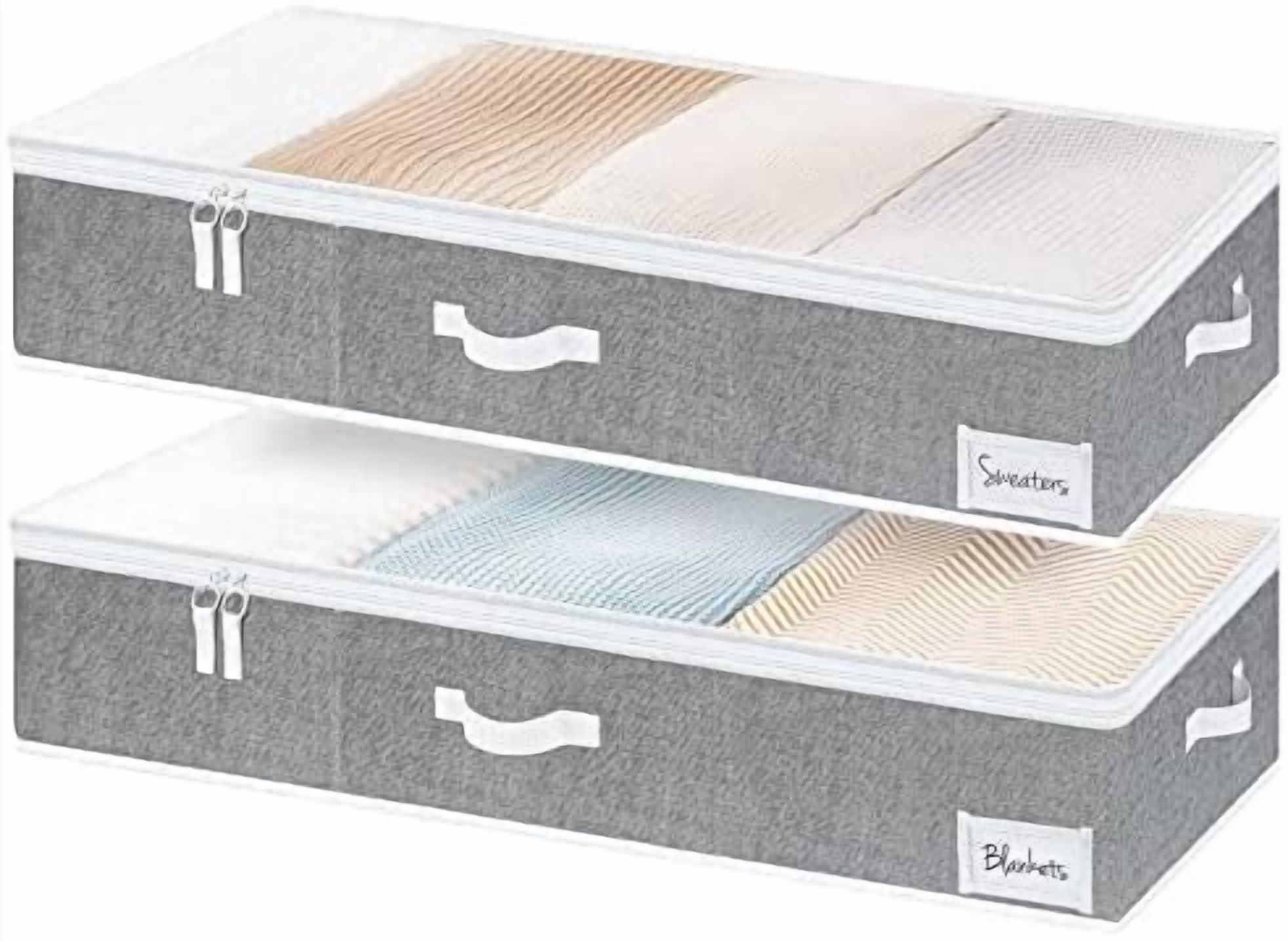 Extra Large Under Bed Storage Containers with Handles and Label Holder ...