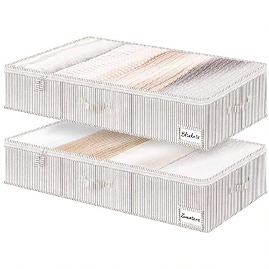 Extra Large Under Bed Storage Containers with Handles and Label Holder ...