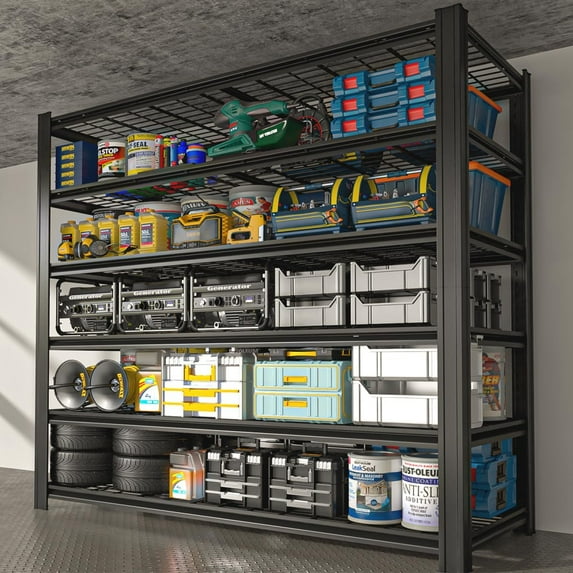 Extra Large/Big 55.12"W Father&I Industrial 6-Heavy-Dudy-Shelf-Rack ...