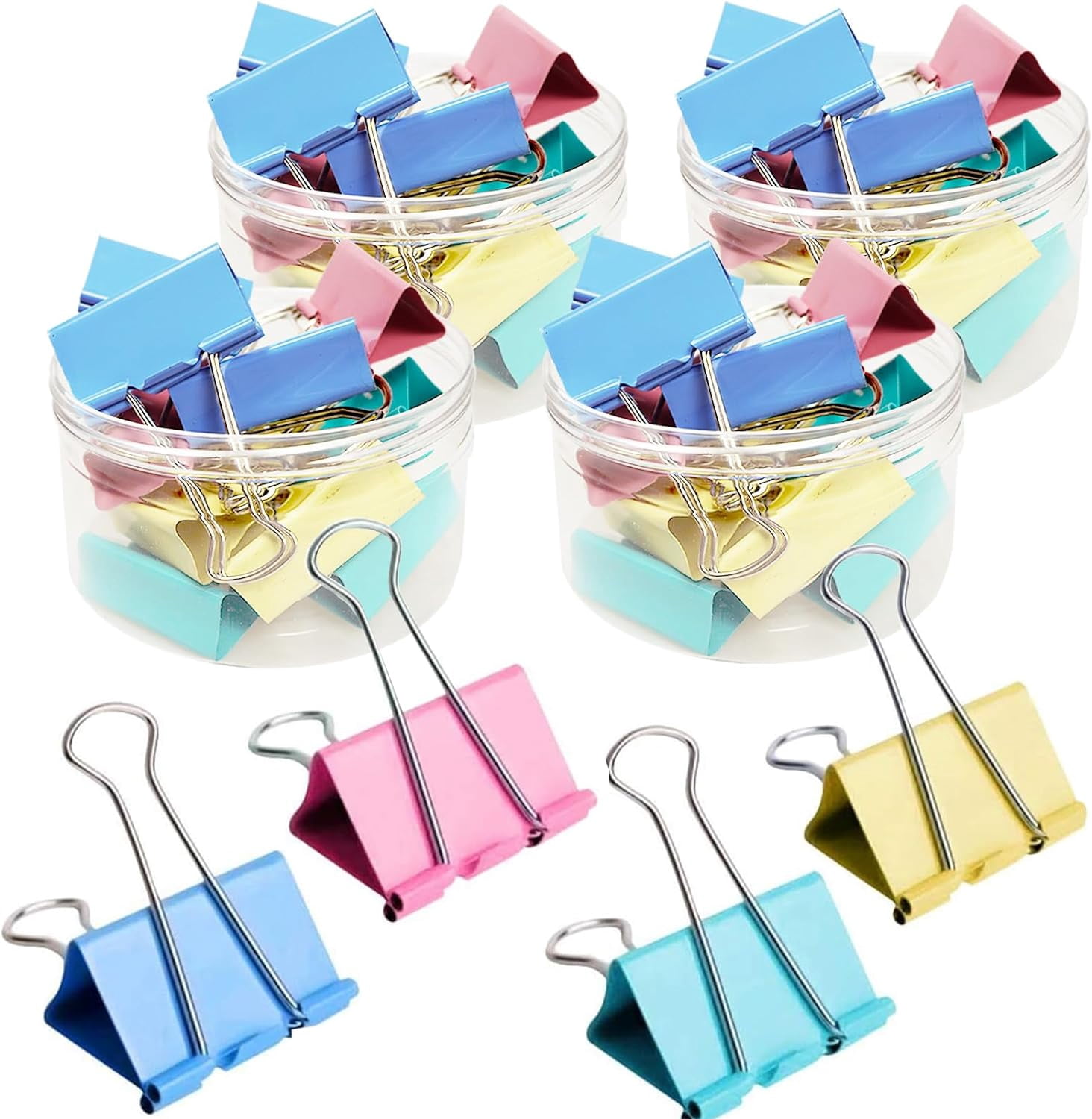 Extra Large Binder Clips 2 Inch (48 Pack), Colored Big Paper Clamps ...